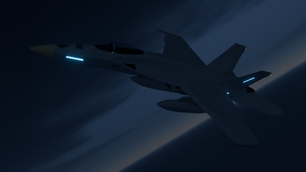 Low poly F/A-18E + Cockpit