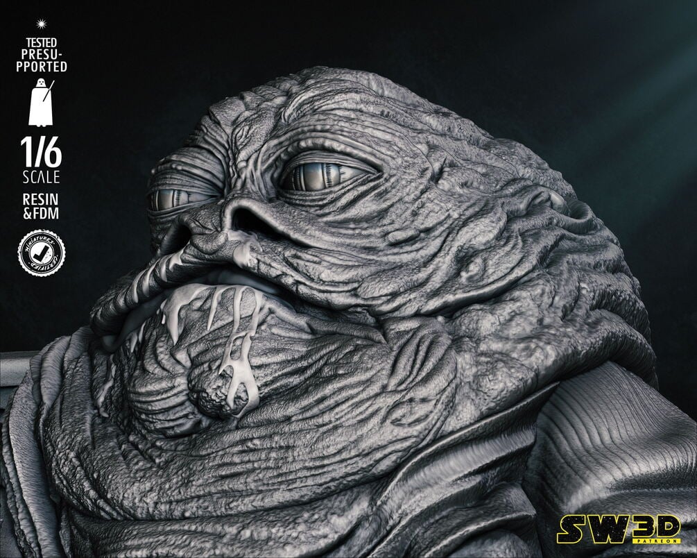Jabba Sculpture - Star Wars 3D Models - Tested and Ready for 3D printing