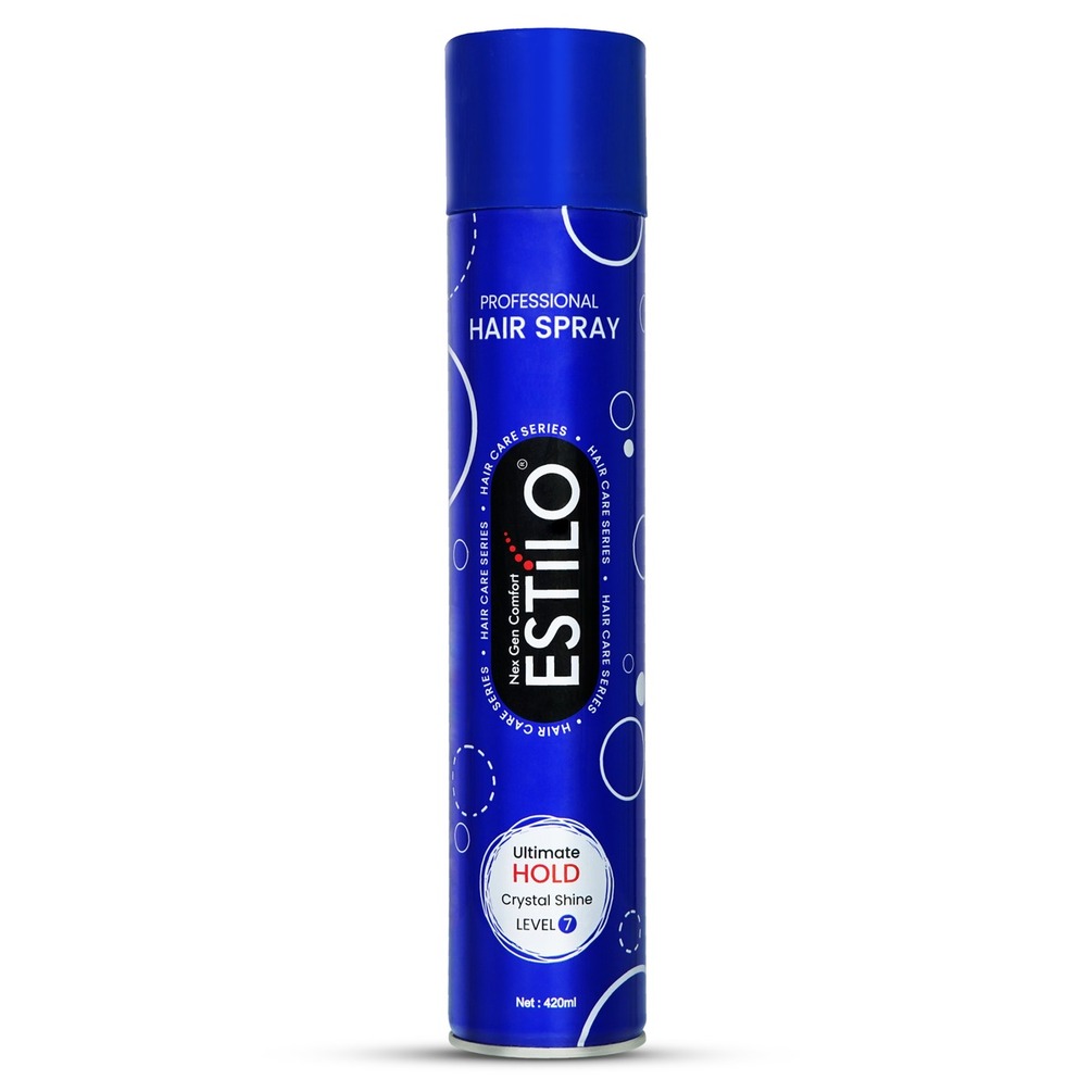 Estilo Professional Hair Spray with Ultimate Hold Crystal Shine (Level ...