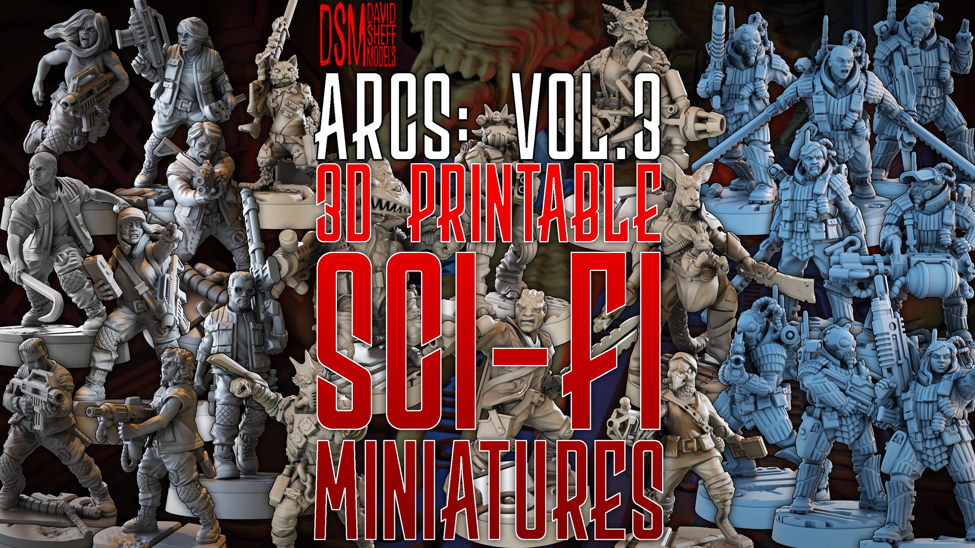 ARCS: Vol.3 3D Printable Sci-Fi Miniatures Kickstarter campaign - DAVID ...