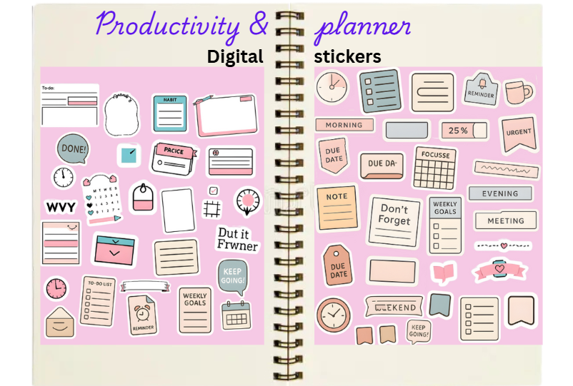 Productivity and Digital planner stickers