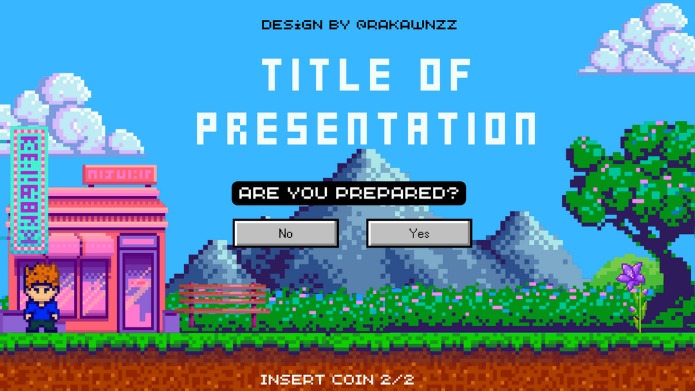 Colourful Nature Adventure Game Pixel Presentation