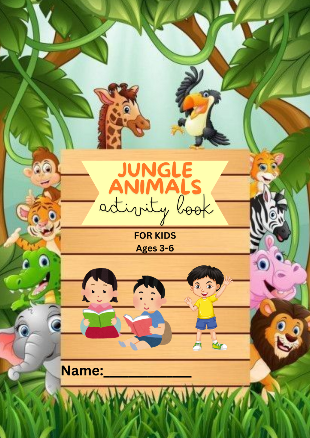 Jungle Animals Activity Books for Kids (Ages 3-6)