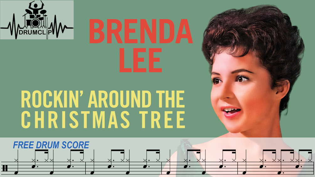 Brenda Lee - Rockin' Around The Christmas Tree (Drum Sheet Music)