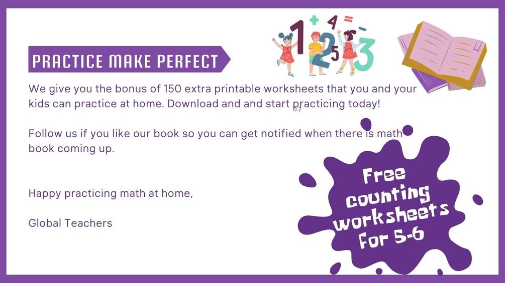 BONUS 150 Preschool Pre Kindergarten Math Counting Worksheets Learn 1-20