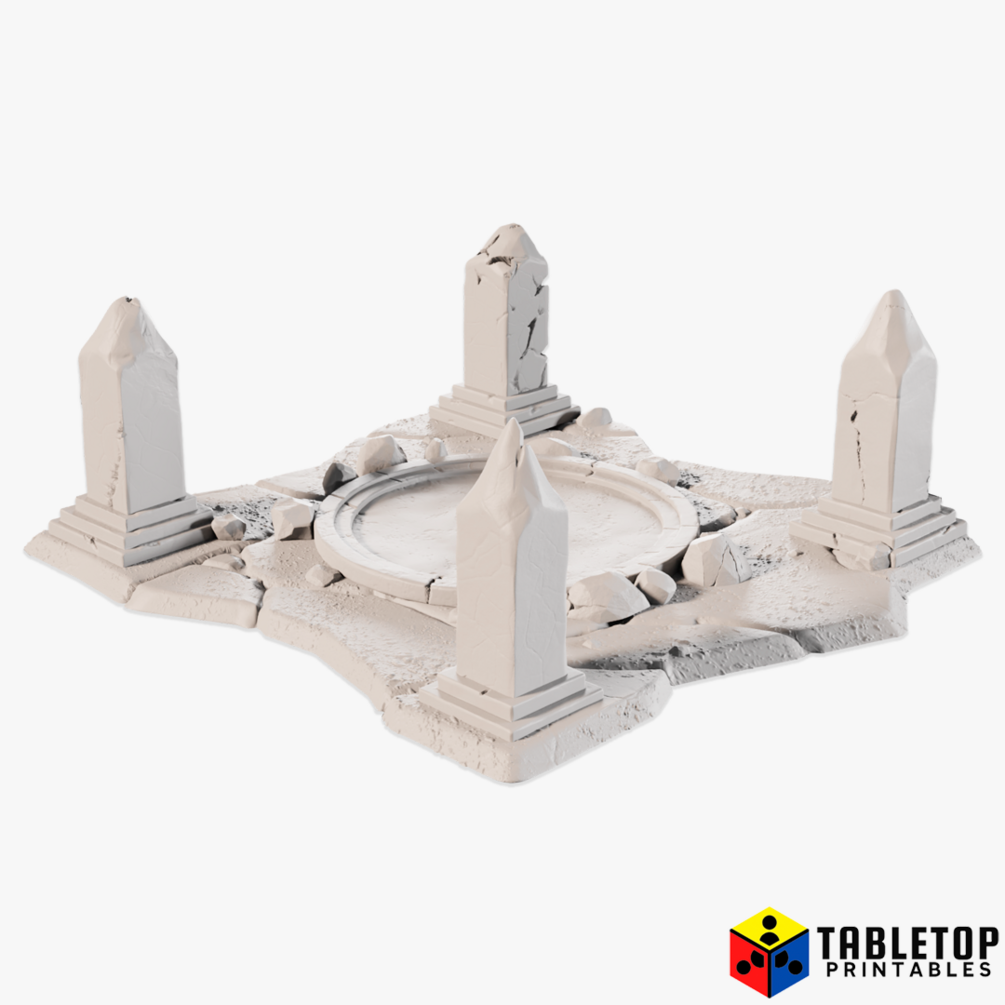 Fantasy Medieval Ruined Fountain - Digital STL Files