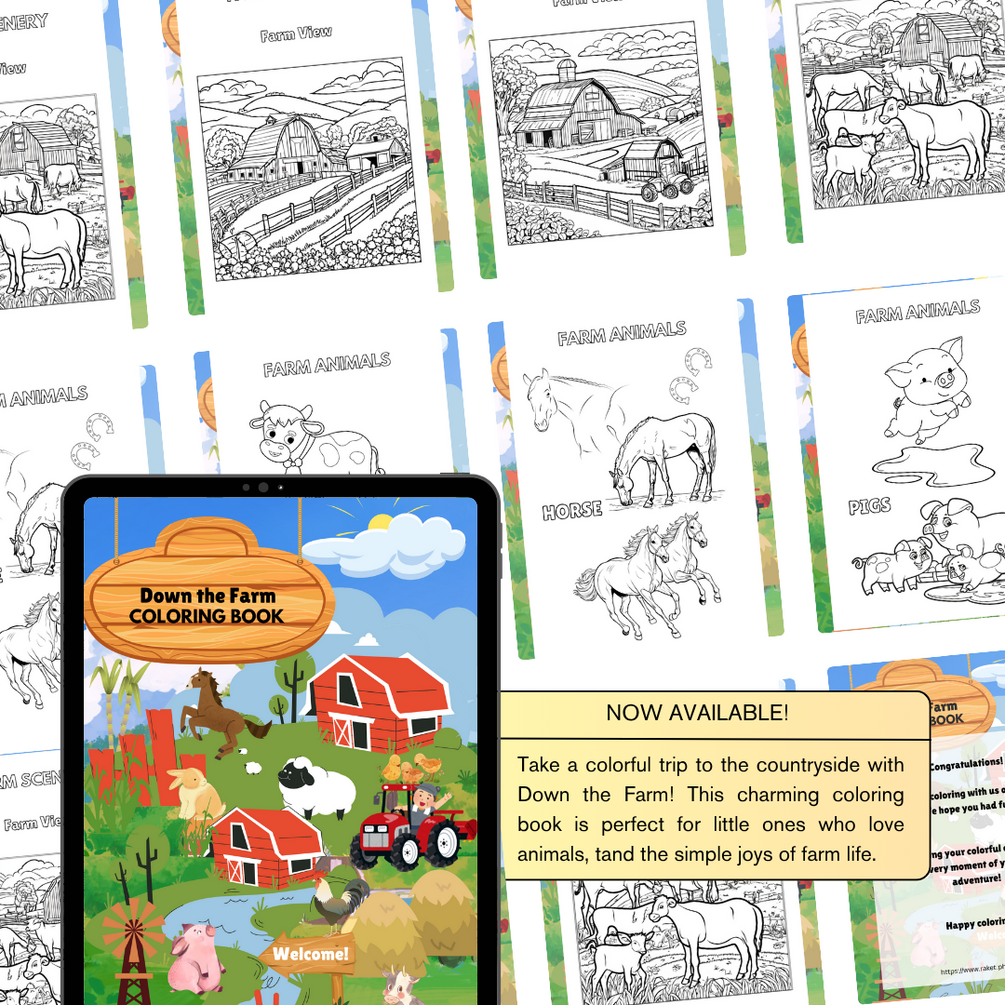 Down on the Farm: Coloring Book