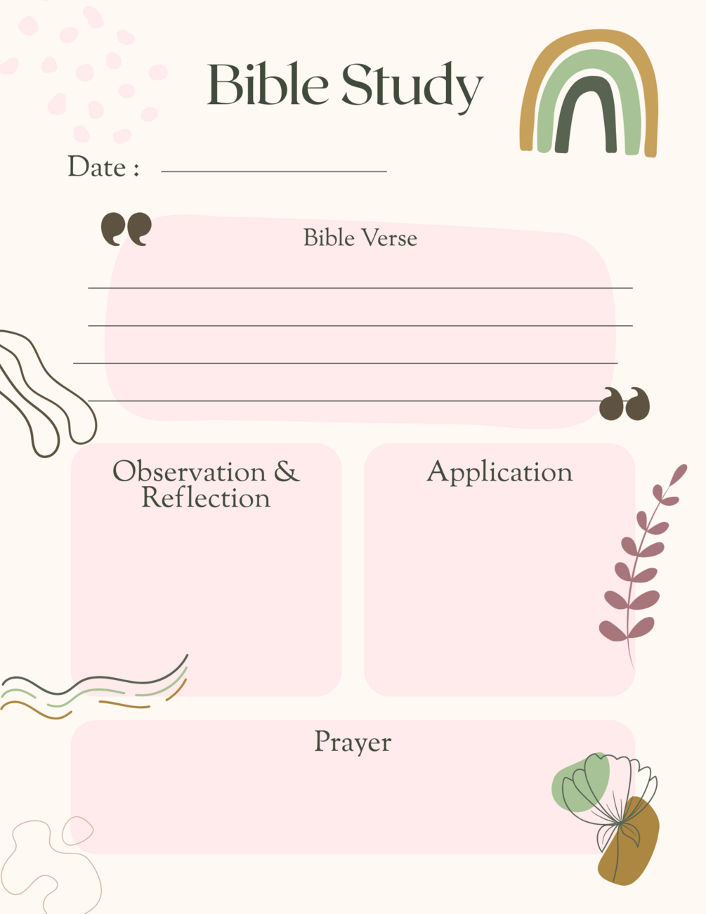 Bible Study - Pastel Rose