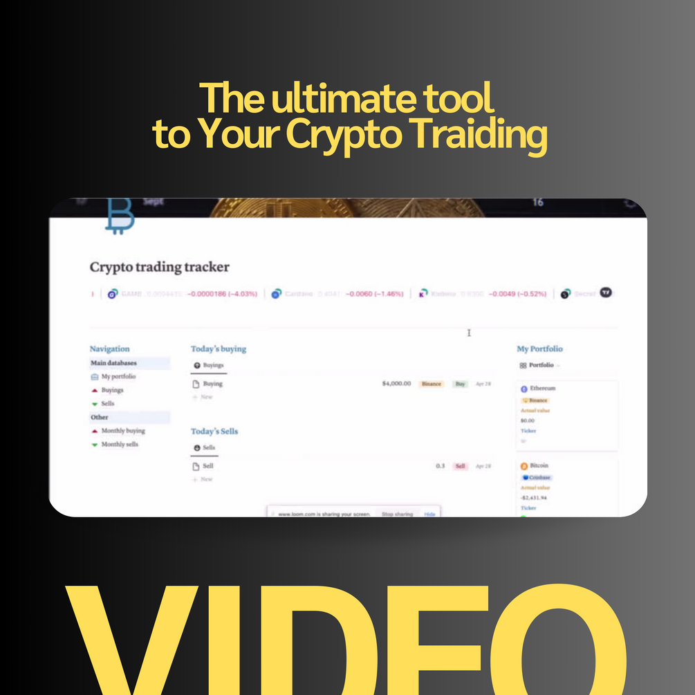 Crypto Trading Tracker Template Notion