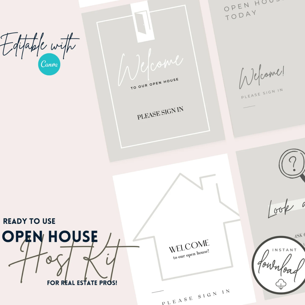 Open House Kit Editable Printables | Realtor Templates | Realtor ...