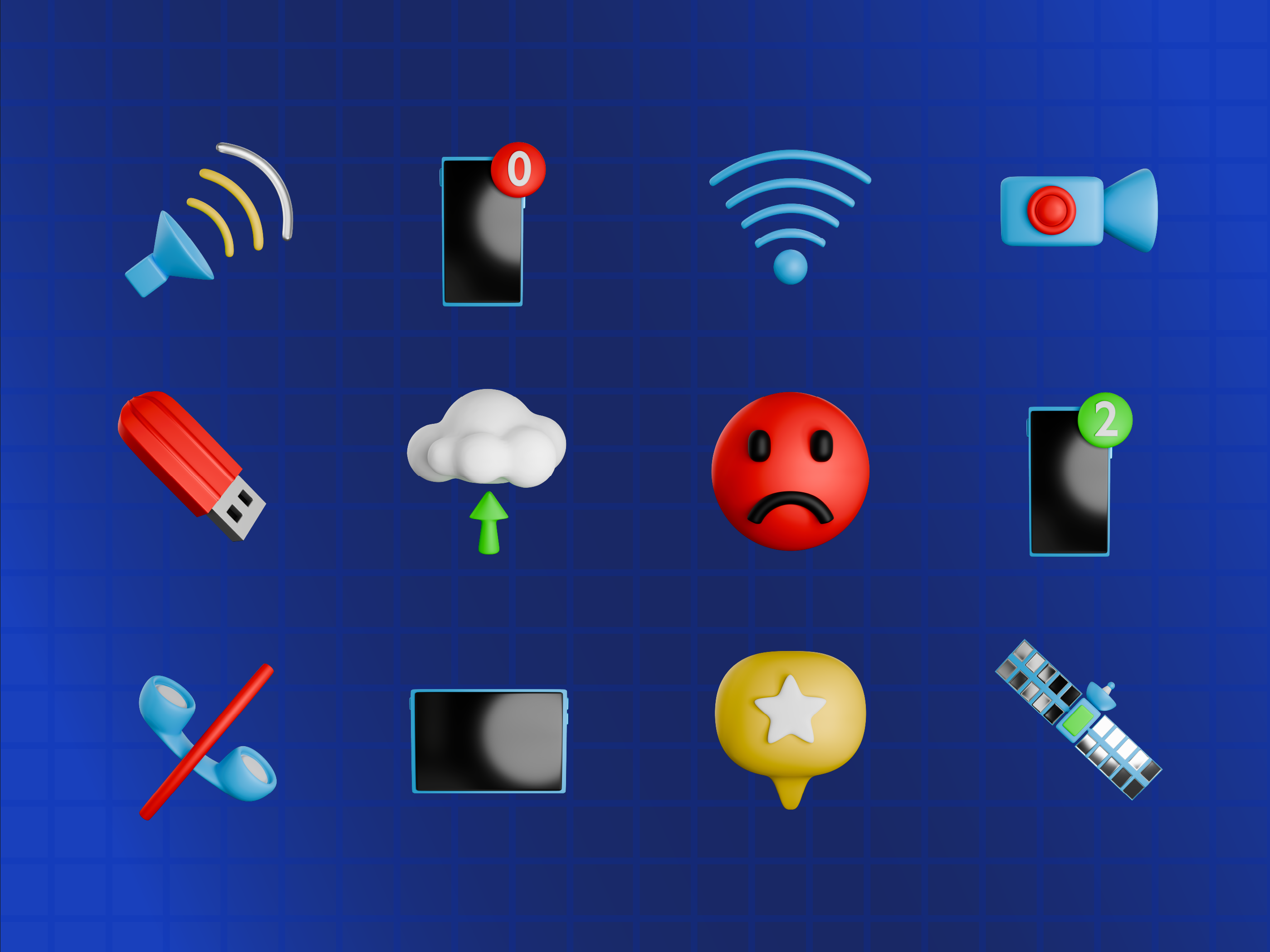3D Communication icons