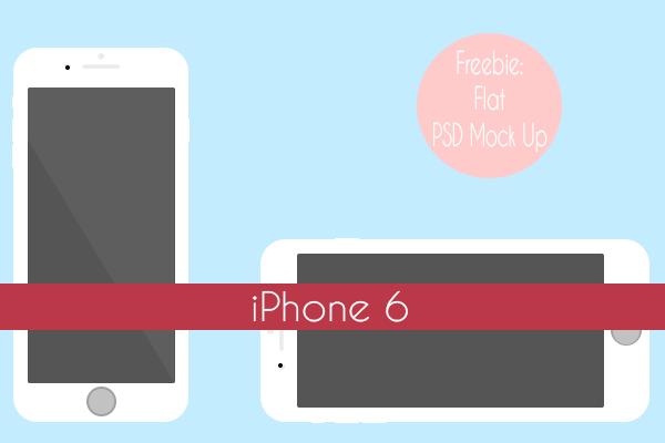 iPhone 6 Flat PSD Mock Up