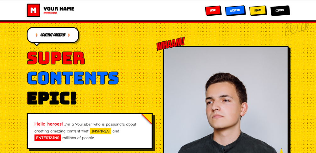 Marvel Comic Youtuber Template
