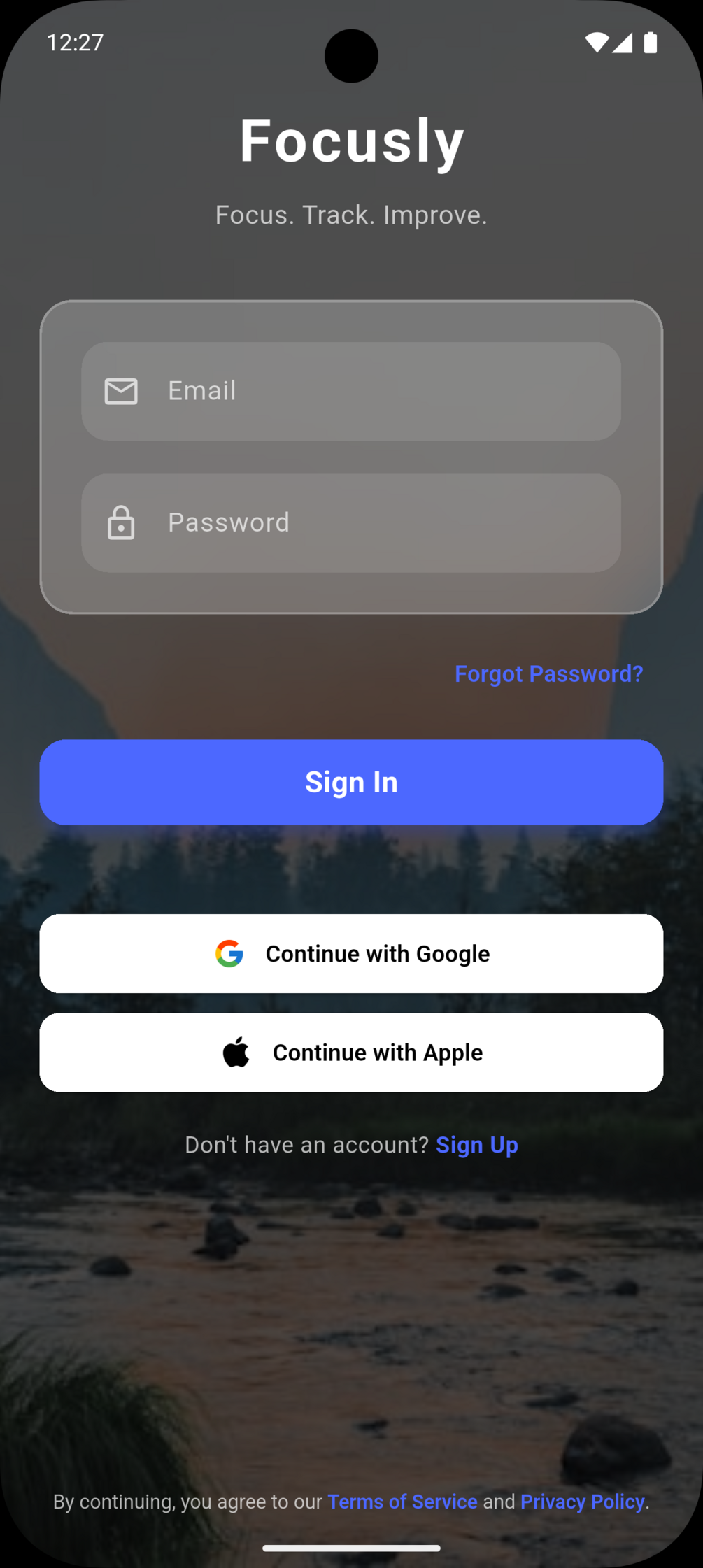Focusly – Aesthetic Flutter Login UI
