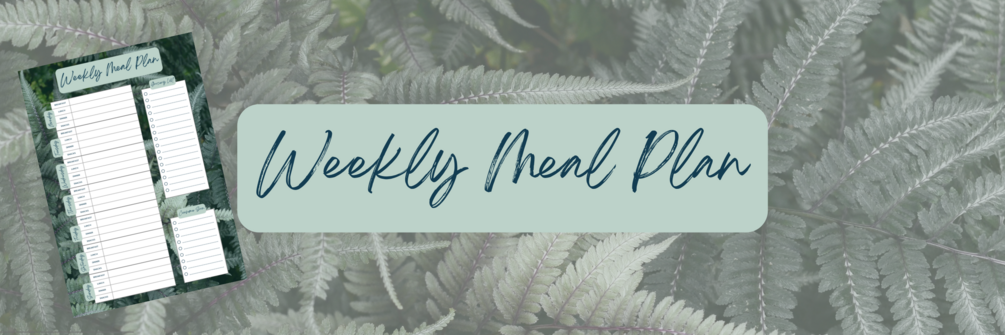 Nature-Inspired Meal Planner - Green Foliage Themed Weekly Meal Plan ...