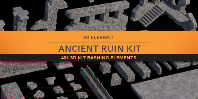 Ancient Ruin Kit (40+ Ruin Kit Bash Elements)