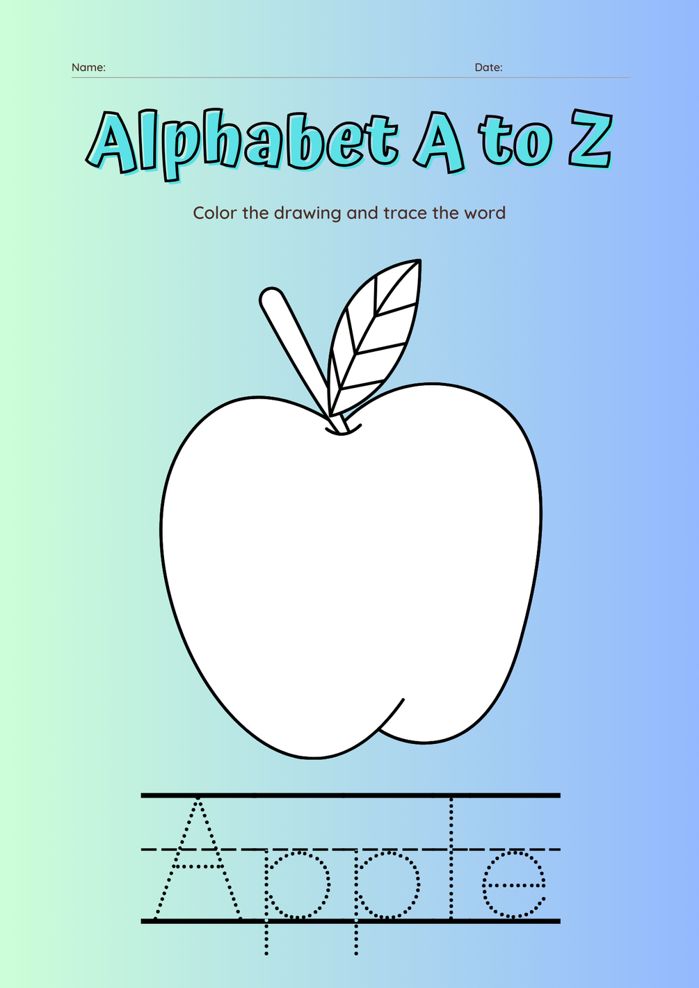 Alphabet Adventures: Trace & Color | JT Works