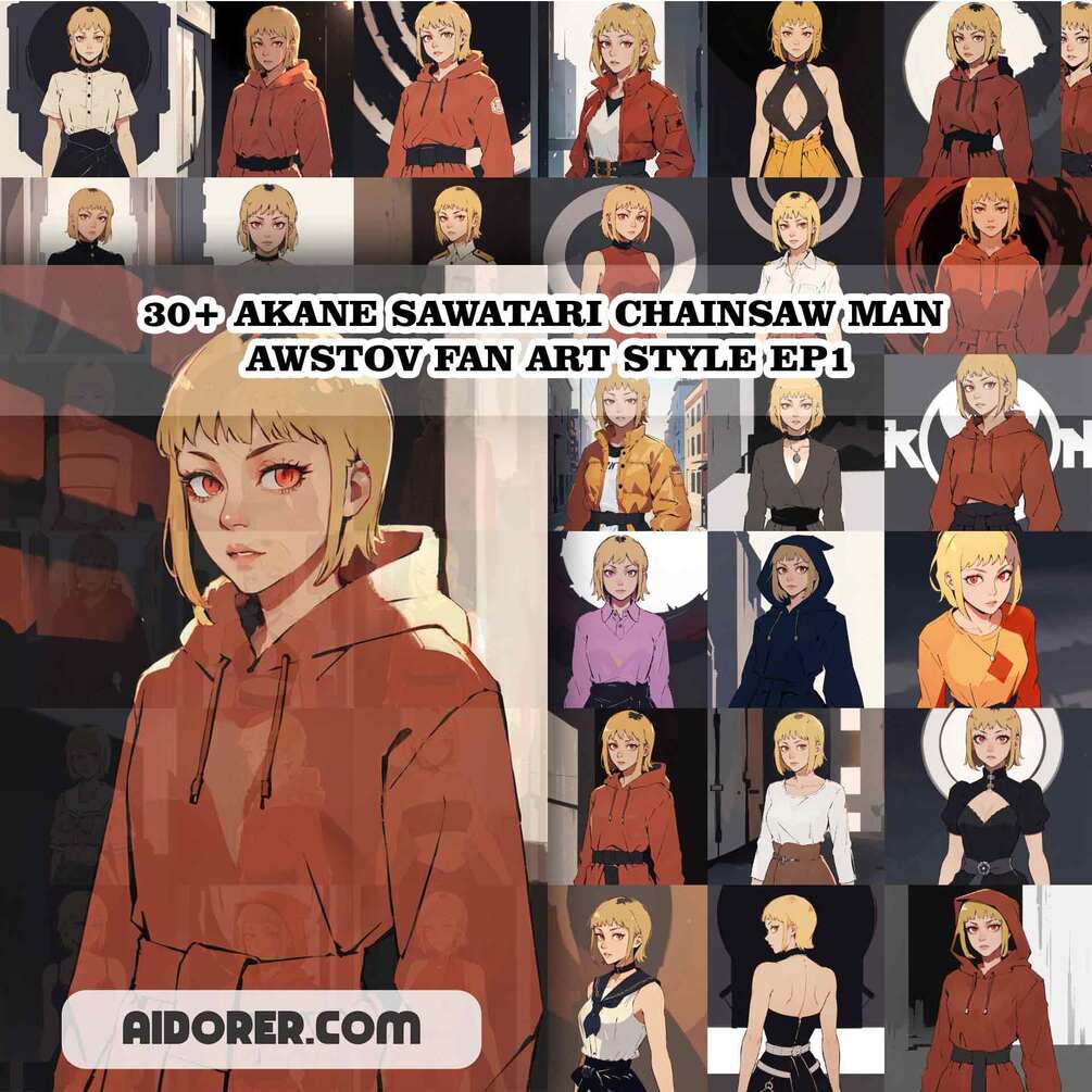 30+ AKANE SAWATARI CHAINSAW MAN AWSTOV FAN ART STYLE EP1