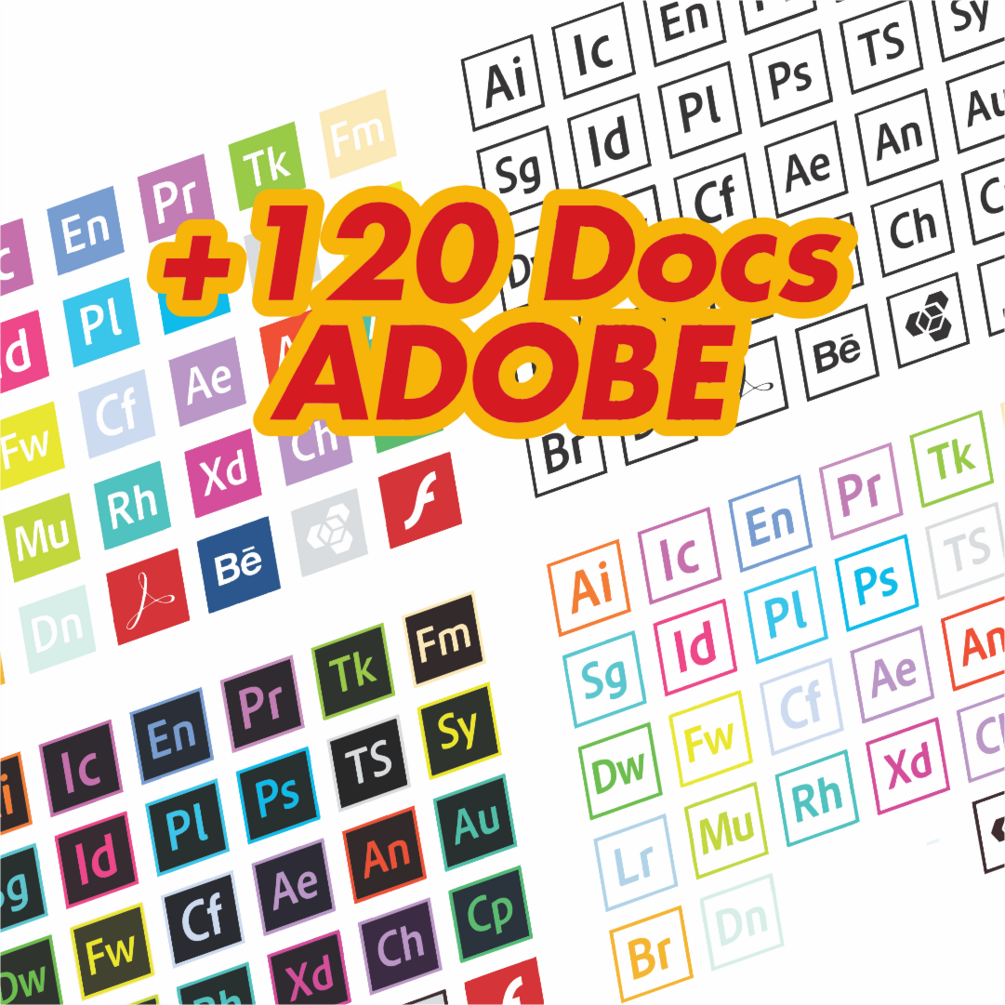 Pack 120 logos Adobe