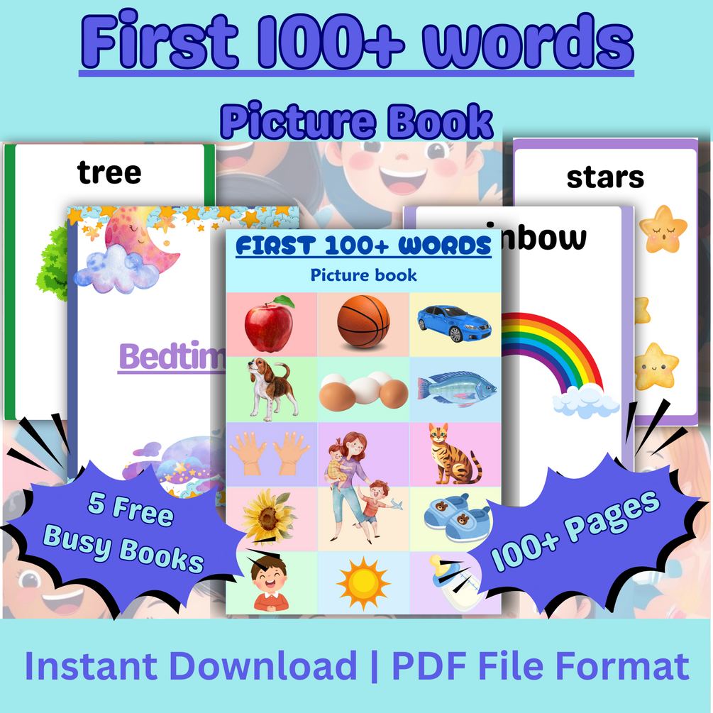 First 100 Words Picture Book for Baby and Toddlers | Pastel Early ...