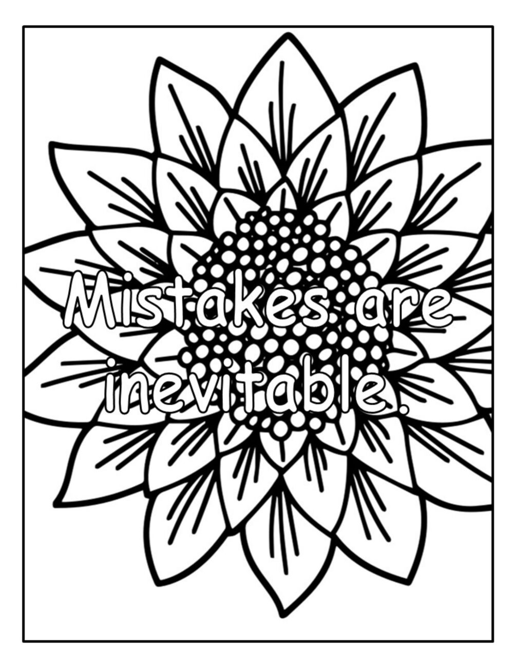 Printable Coloring Page - Mistakes happen