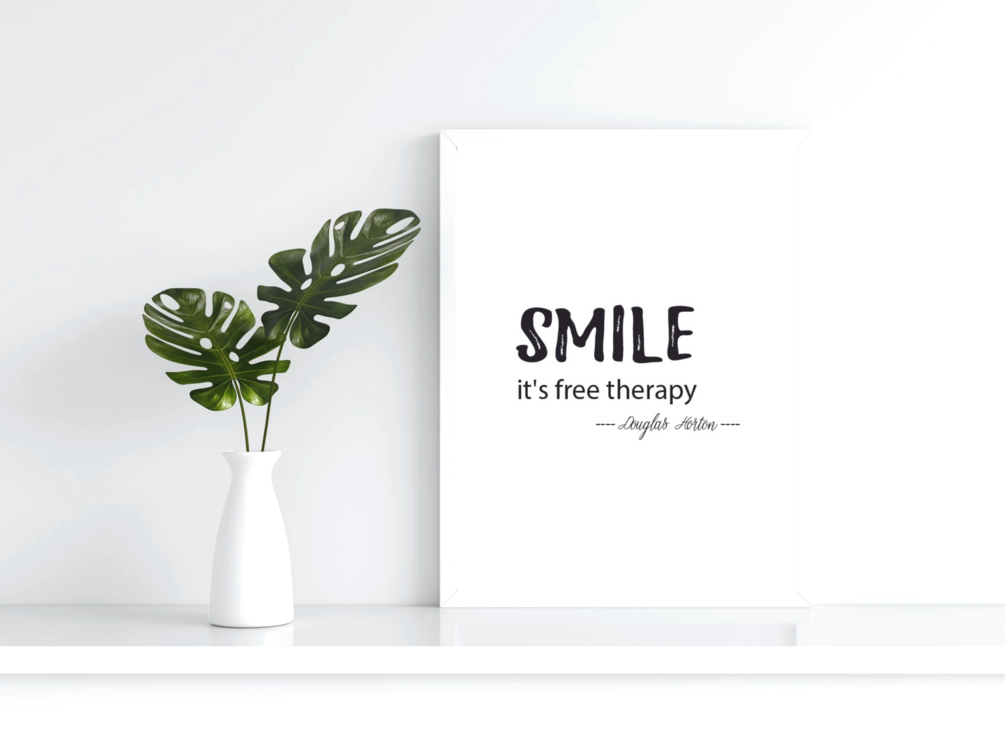 Smile - It's Free Therapy Motivational Poster - Digital Art - JPEG ...