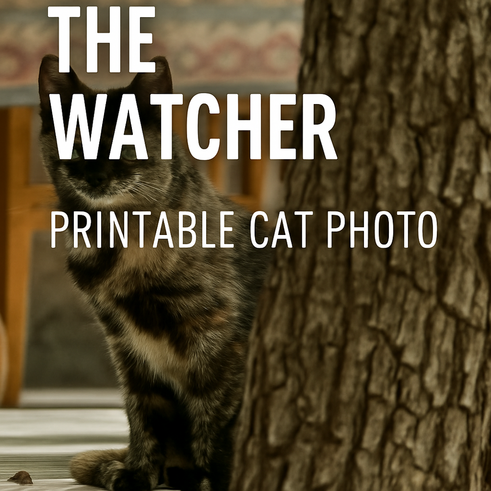 The Watcher – Printable Cat Photo (High-Res)