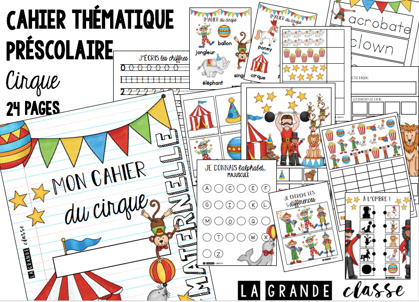 Cahier cirque préscolaire