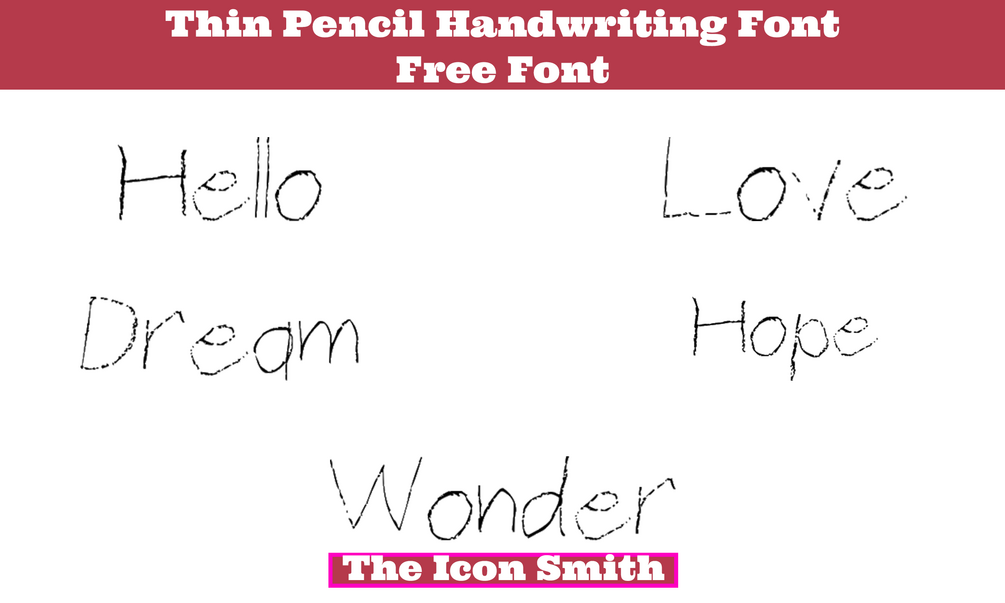 Free Thin Pencil Handwriting Font