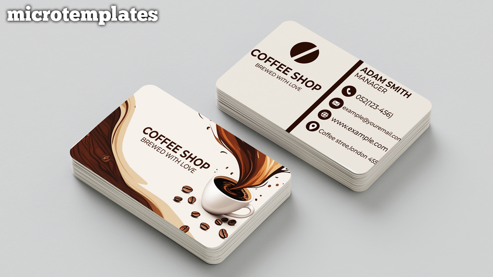 Café Business Card Design — Custom, Creative Branding for Your Coffee Spot