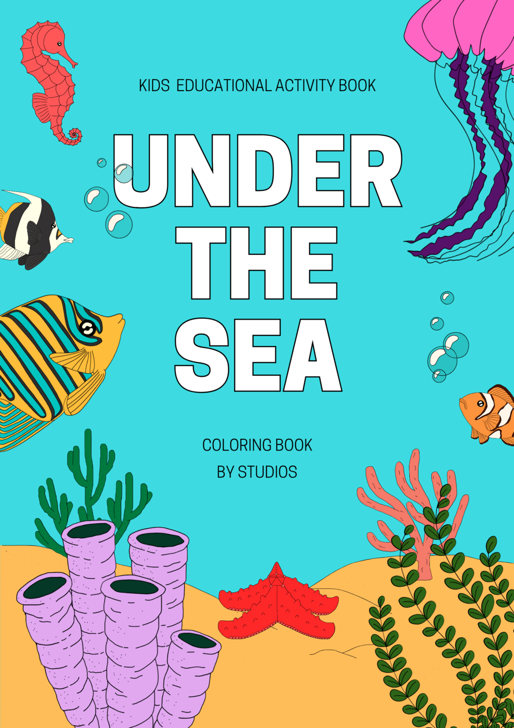 10+ Sea Creature Coloring Pages - Adult And Kids Coloring Book, Ocean ...