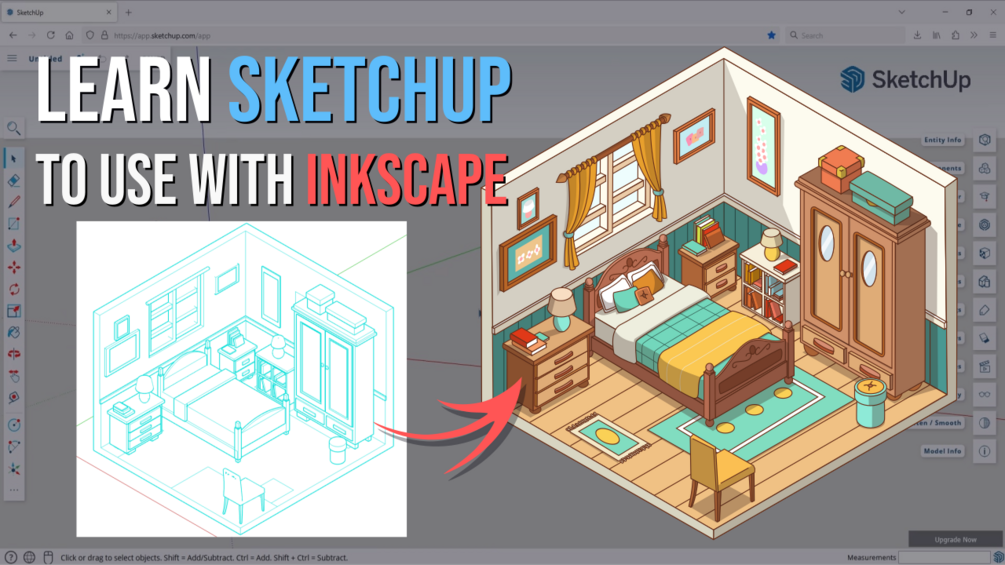 Isometric Art with SketchUp and Inkscape