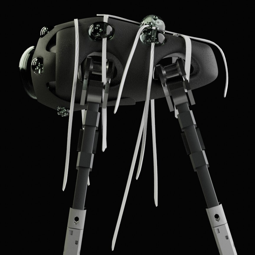 3d Alien robot creature