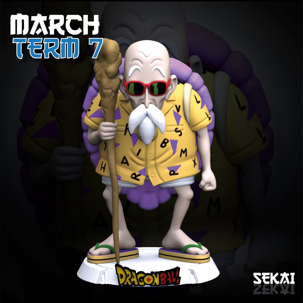 Master Roshi Sculpture - Sekai 3D Models - Tested and Ready for 3D printing