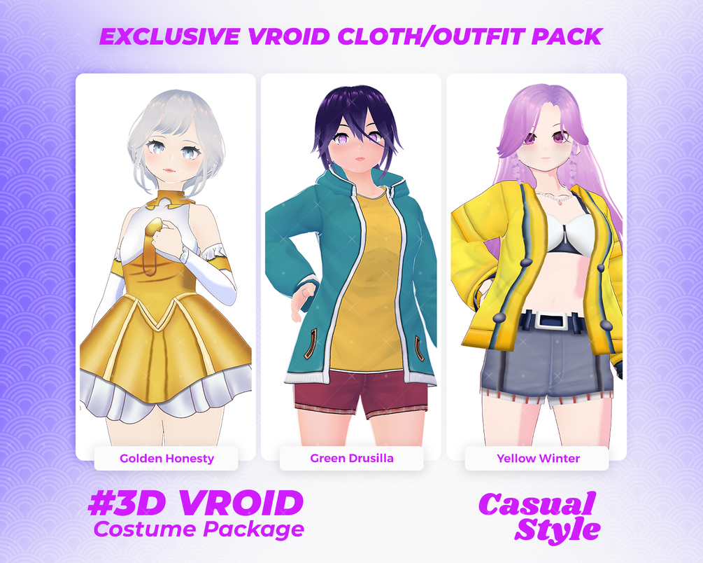 Trendy VRoid Outfits for Virtual Lifestyle Influencers - VRoid Clothing ...
