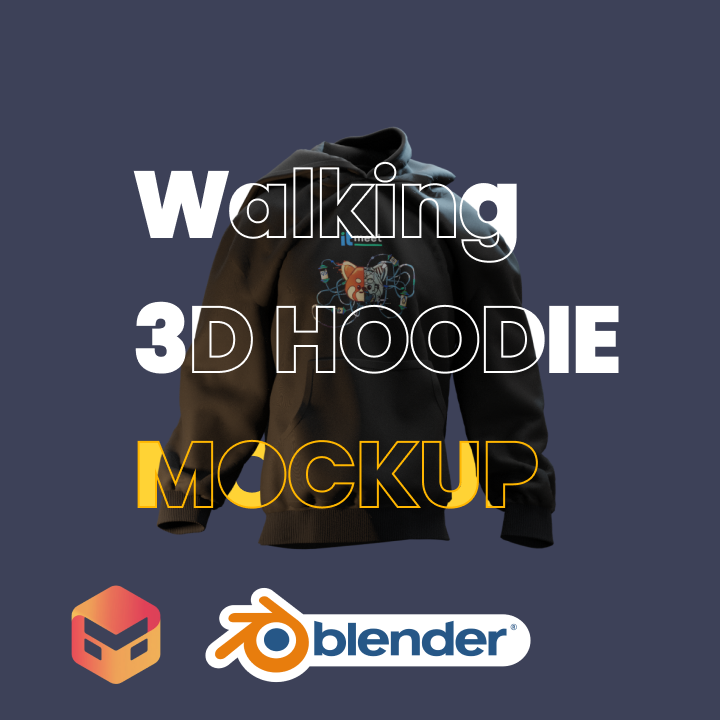 Hoodie Mockup with Walking Animation
