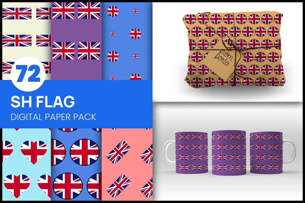 SH Flag Seamless Patterns