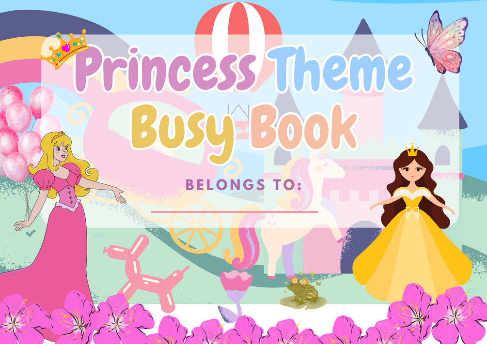 Princess Theme Busy Book for Kids | Printable Digital Activity Book ...