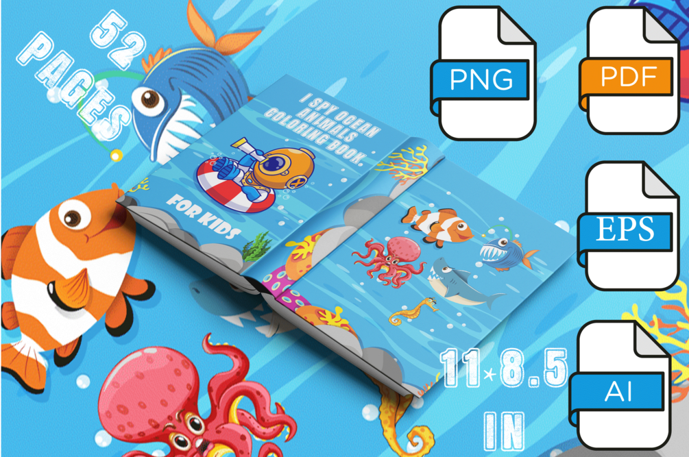 I Spy Ocean Animals Coloring Book for Kids