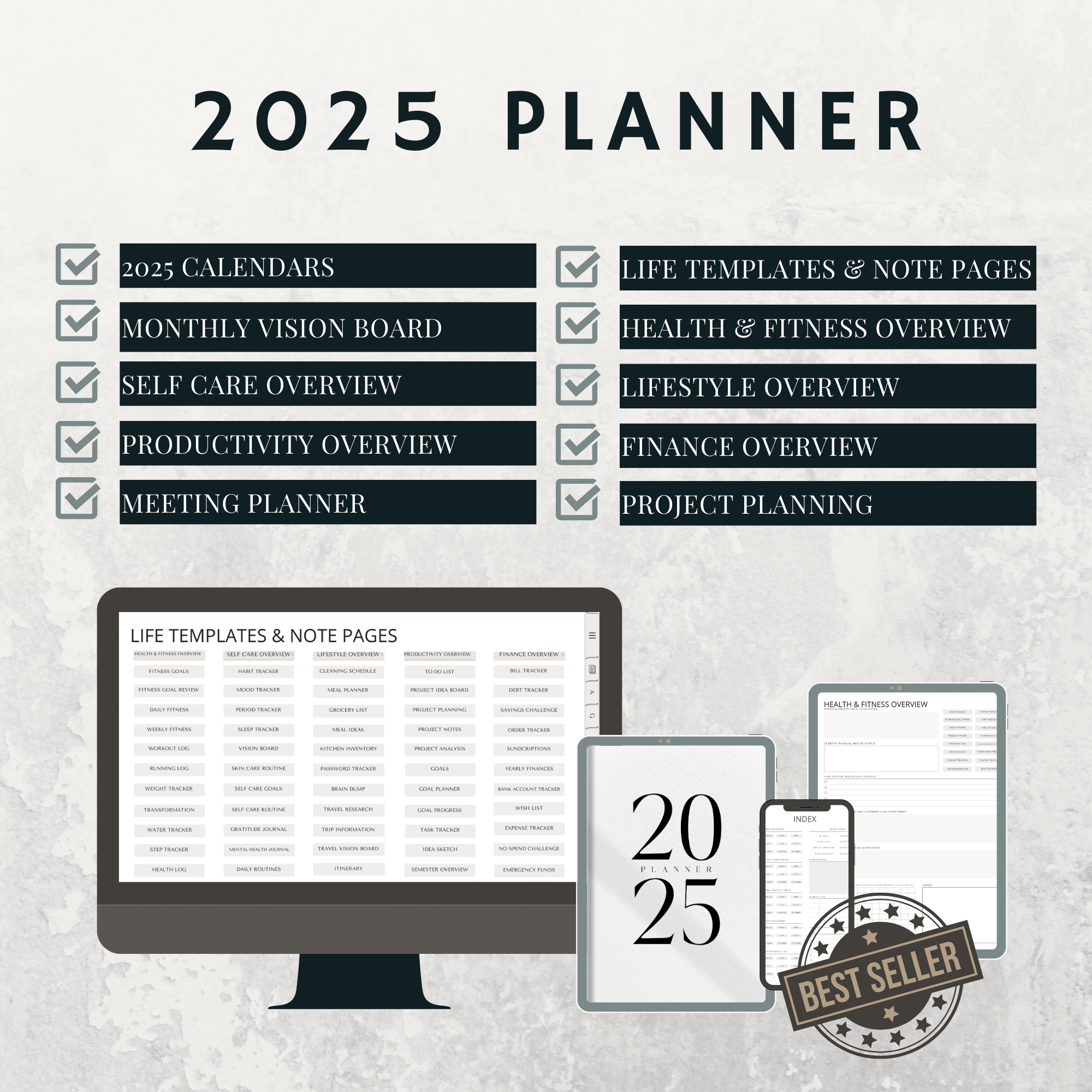 Hyperlink Minimalist Digital Planner 2025 | GoodNotes & Notability ...