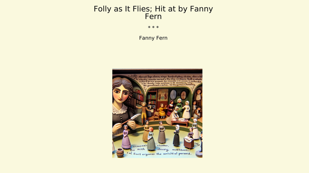 Folly as It Flies; Hit at by Fanny Fern