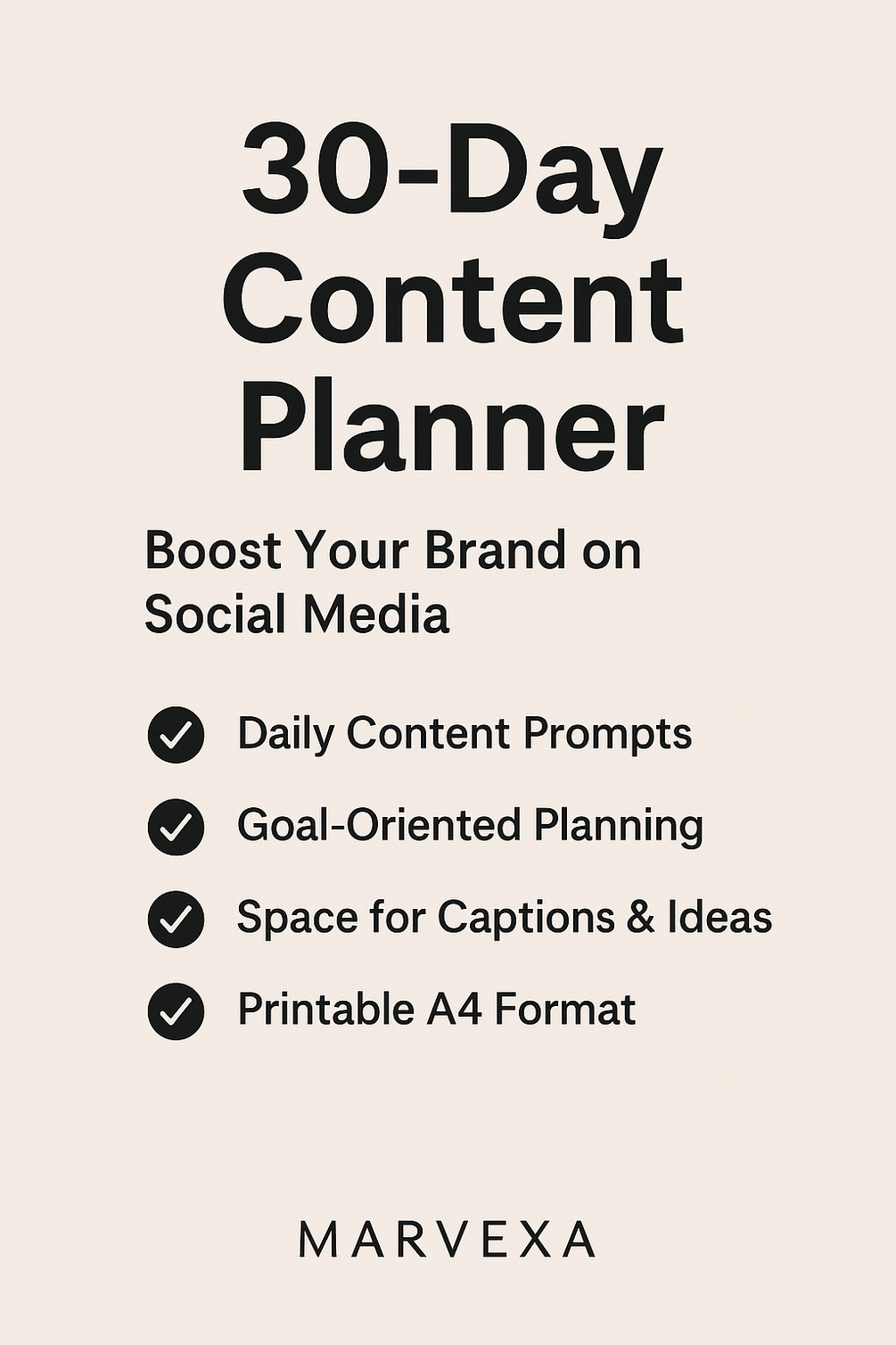 30-Day Content Planner – Boost Your Brand on Social Media