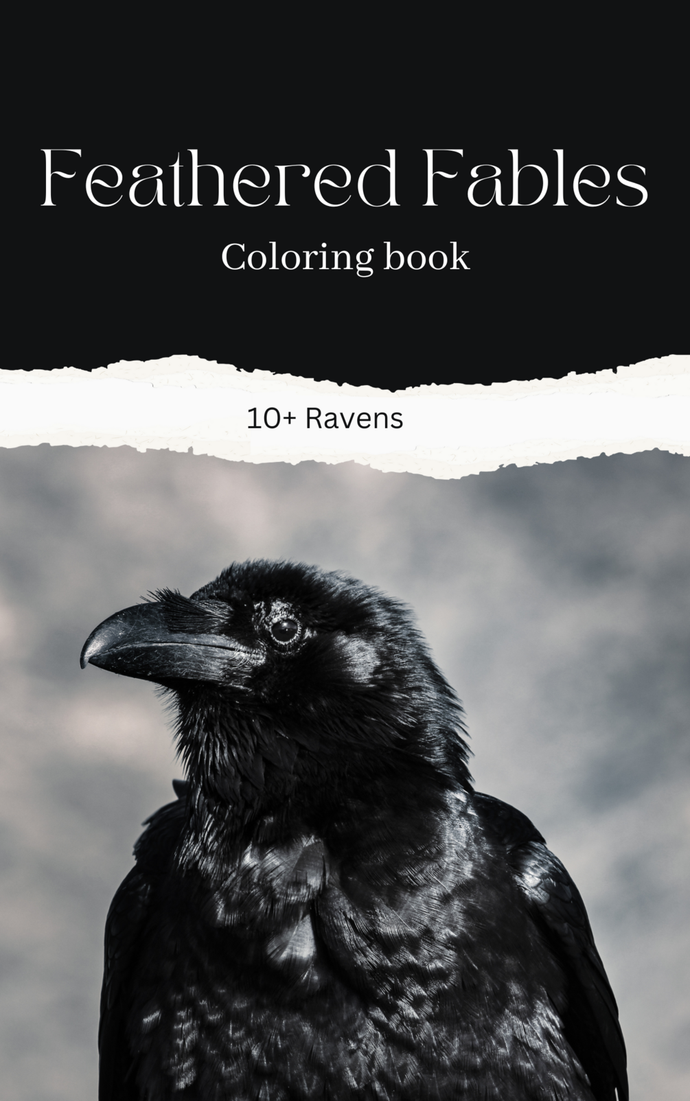 Feathered Fables | Raven's coloring book