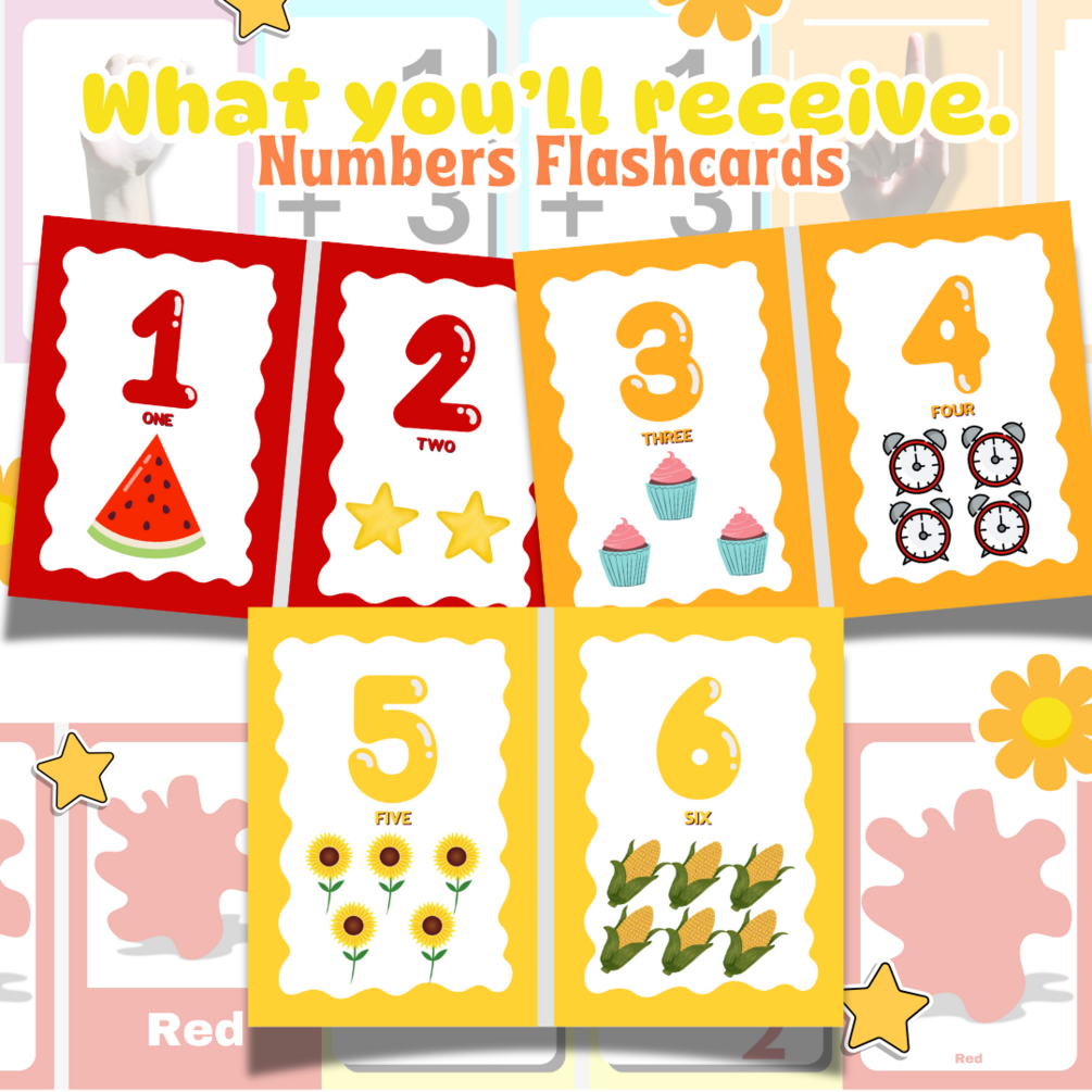 Ultimate Kids Flashcard Bundle | Alphabet, Numbers, ASL, Math, Colors ...