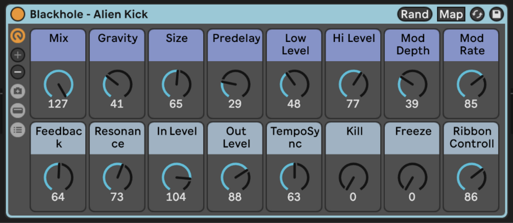 Ableton Live Racks for Eventide Blackhole Presets