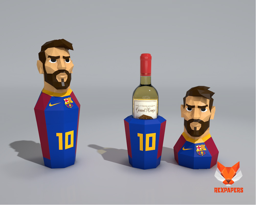 WINE BOX MESSI PAPERCRAFT