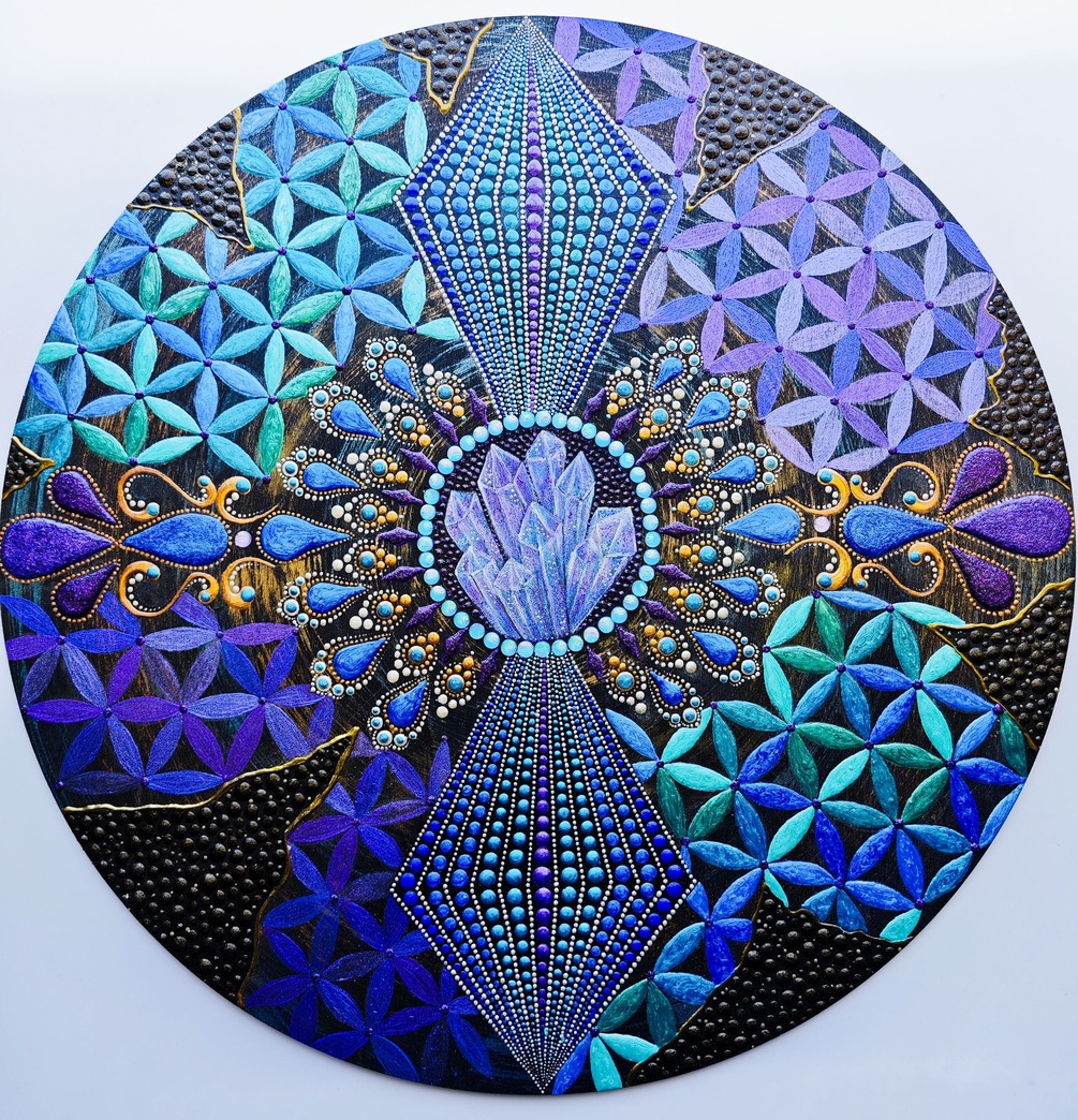 Dot Art Mandala "Crystal Realms" -40 cm diameter