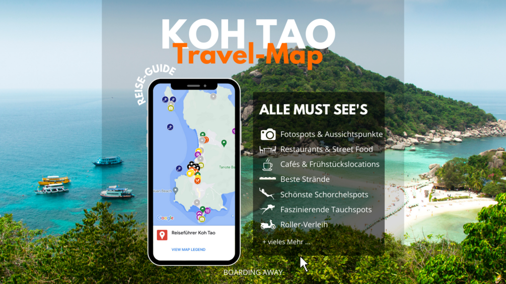 Interaktive Travel-Map für Koh Tao, Thailand (Reise-Guide)