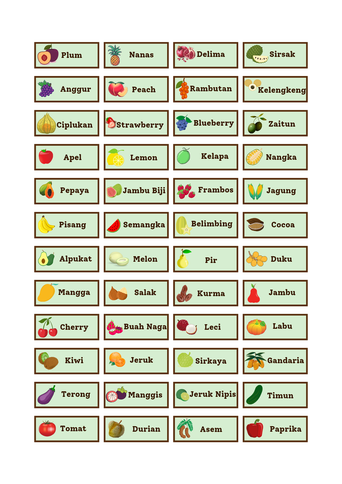"Editable Fruit-Themed Name Tag Templates for Canva"
