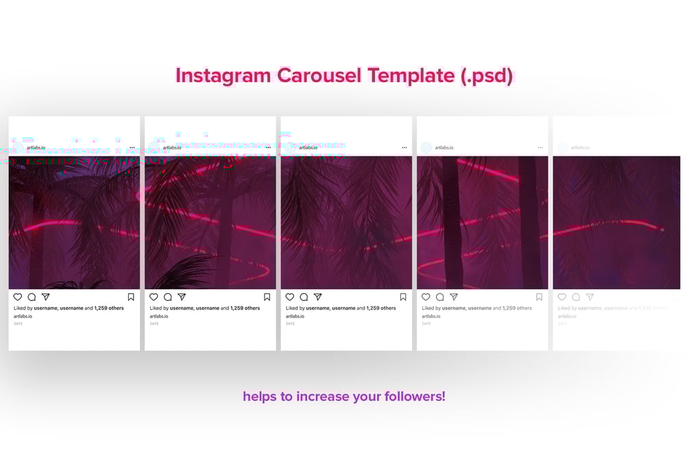 Instagram Carousel - Photoshop Template